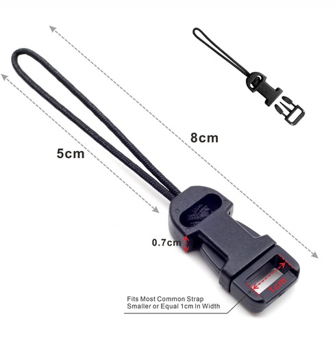 8 Pcs Black Quick Release Camera Strap QD Loops Connector Adapter ...