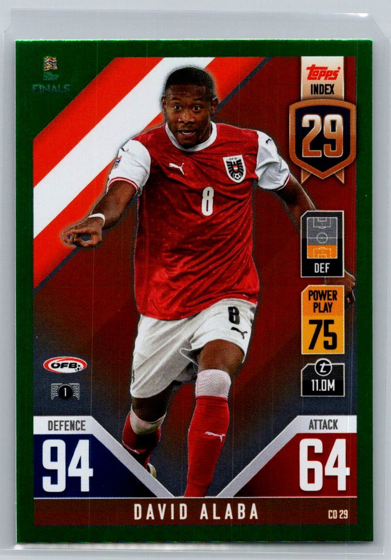 Topps Match Attax #CD29 David Alaba - Green | eBay