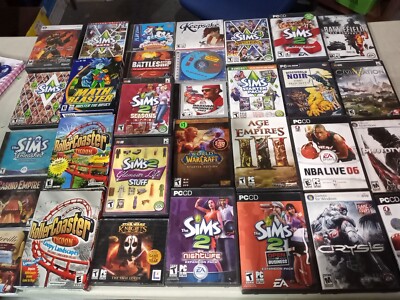 Lot Of 70+ PC CD Rom Games Vtg 90s 00s 2010s Checked For Discs Sold As ...
