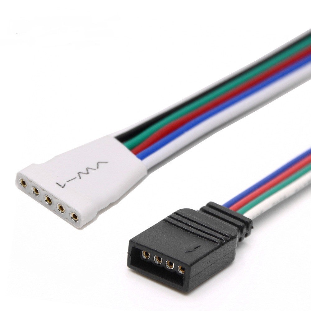 10x5pin 4pin RGBW RGB LED Strip Connector For SMD 5050 RGBW RGBWW RGB ...