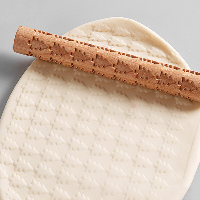 Wooden Texture Roll Relief Rolling Stick Clay Polymer Ceramic Pottery ...