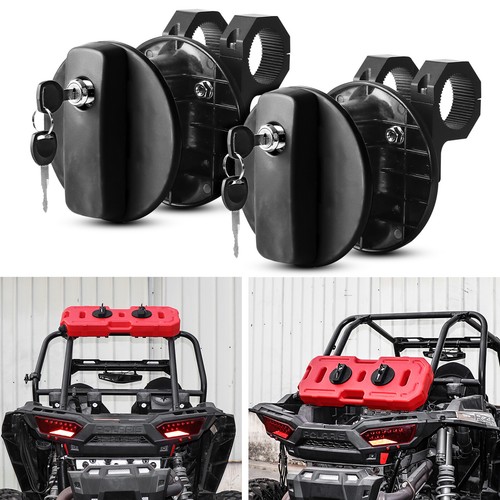 2Pcs Mount Bracket Locks w/ Roll Bar Clamps for 20L Fuel Tank Gas Can ...