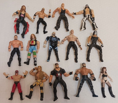 14 Diff Vintage WCW Toy Biz Wrestling Figure Lot WWE WWF Raven Bigelow ...