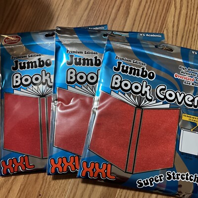 Lot Of 3 Red Jumbo Book Covers XXL Super Stretchy School Supply | eBay