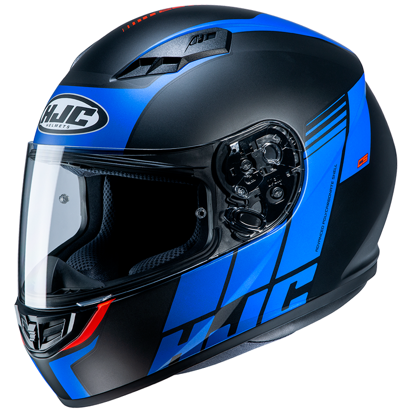 New HJC CS-R3 Motorcycle Helmet, Blue and Black, Street Bike, Extra ...