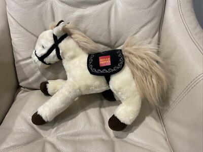 Wells Fargo Legendary Pony Horse El Toro cream beige plush black saddle ...
