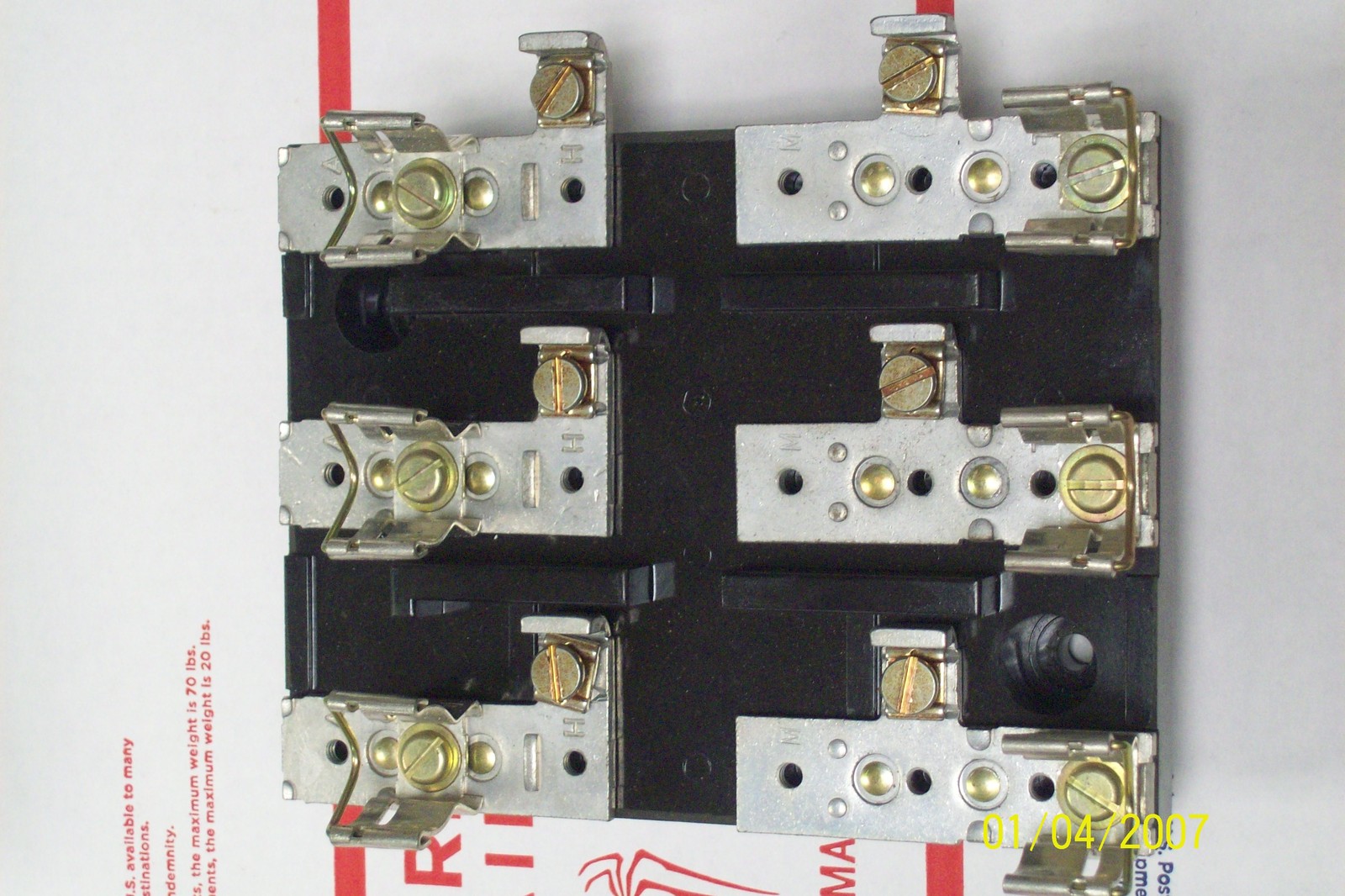 SQUARE D FUSE HOLDER BLOCK SF-1 3 POLE ADJUSTABLE | eBay