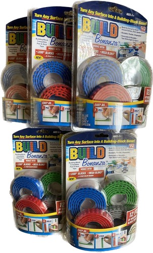 5 PACKS Build Bonanza Self Adhesive Peel & Stick Tape Building Block ...