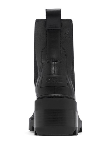 SOREL Womens Black 1" Platform Heel Pull-Tab Patch Joan Round Toe ...