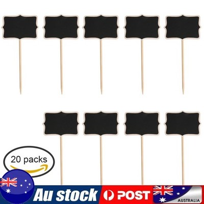 20Pcs Wood Mini Note Board Rectangle Chalkboard for Special Event ...