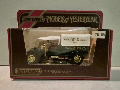 Matchbox Models Of Yesteryear Y-13 1918 Crossley Van Waring's | eBay