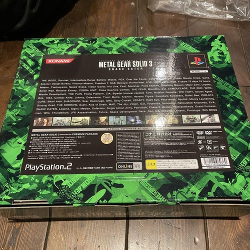 Unused PS2 Metal Gear Solid 3 Snake Eater Premium Package Konami Sony ...