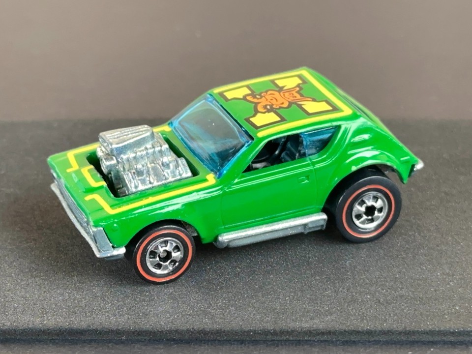 Vintage Hot Wheels Redline 1975 GREEN Gremlin Grinder Flying Colors ...