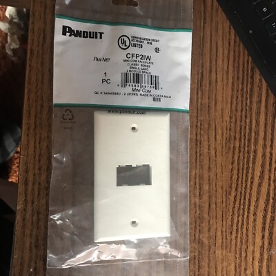 Panduit CFP2IW Mini Com Faceplate - 2 position - Ivory White | eBay