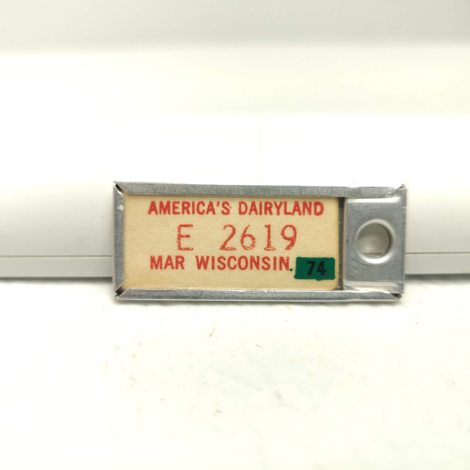 RARE VTG DAV Disabled Veterans Mini License Plate Key Chain Ring ...