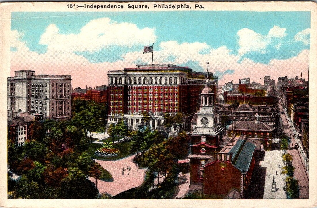 Postcard PA - Independence Square, Philadelphia - A21 | eBay