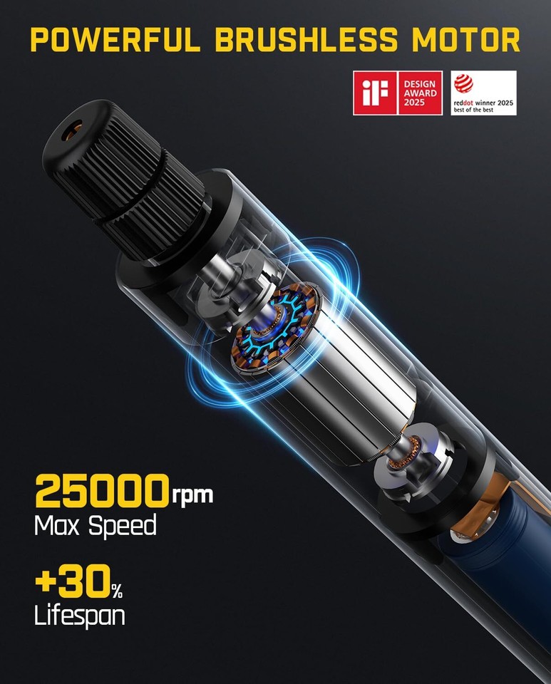 Fanttik F2 Master Mini Cordless Rotary Tool Kit 4V NeoPulse Motor 5 ...