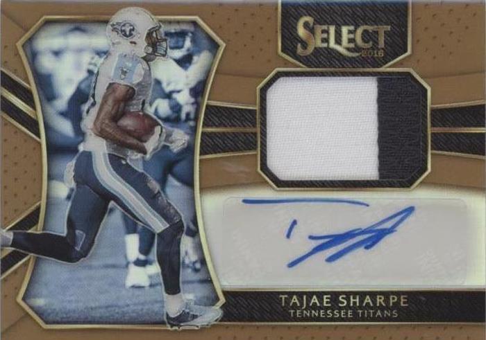 2016 Panini Select - Rookie Autographed Materials Tajae Sharpe #RM-TJ ...
