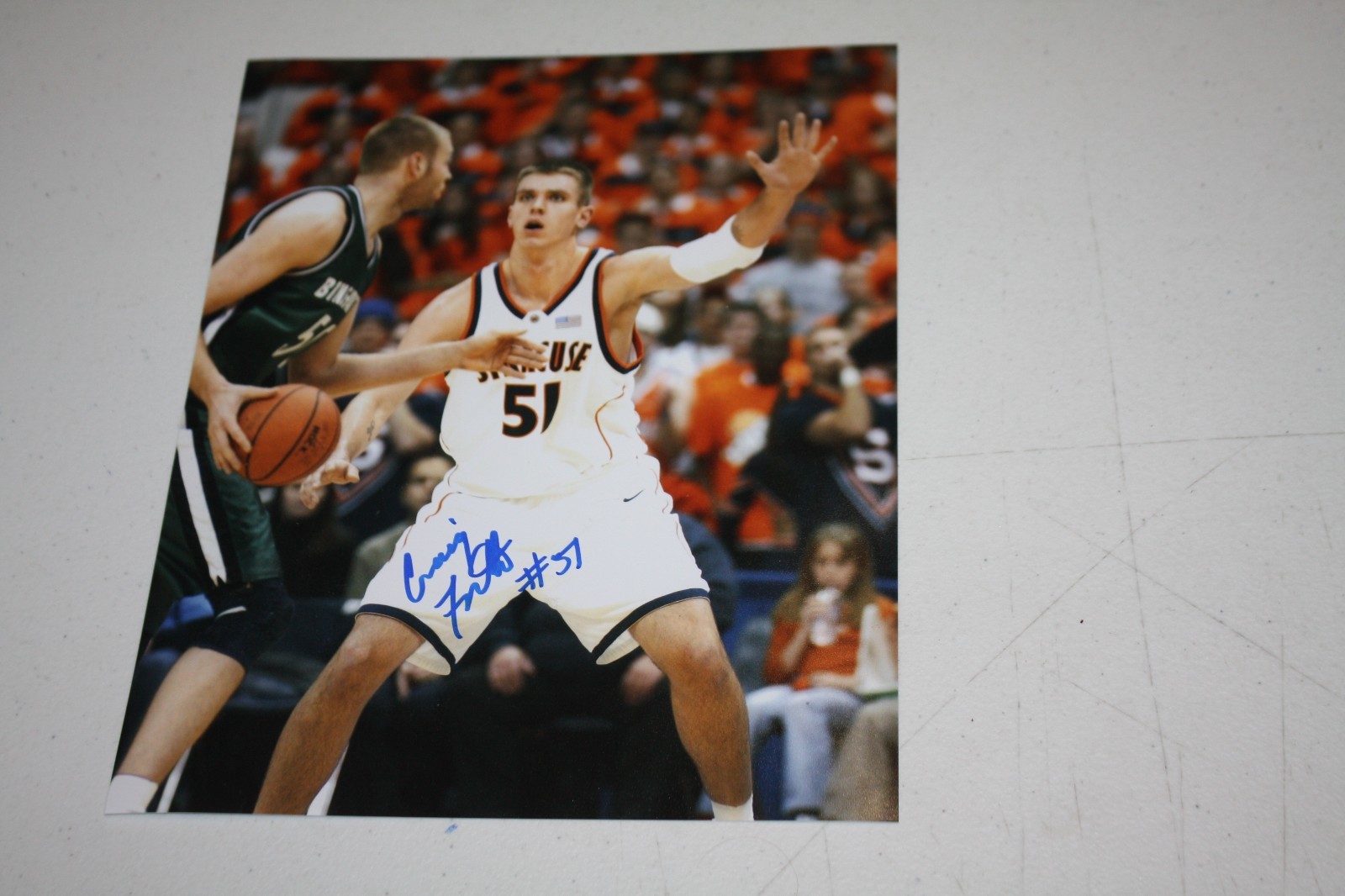 SYRACUSE ORANGEMEN CRAIG FORTH #51 SIGNED 8X10 PHOTO 2003 NATIONAL ...