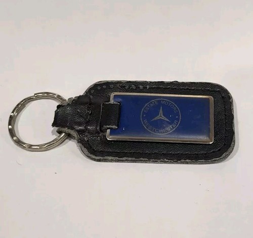Mercedes Benz LEATHER KEYCHAIN Estate Motors New York SALES SERVICE ...