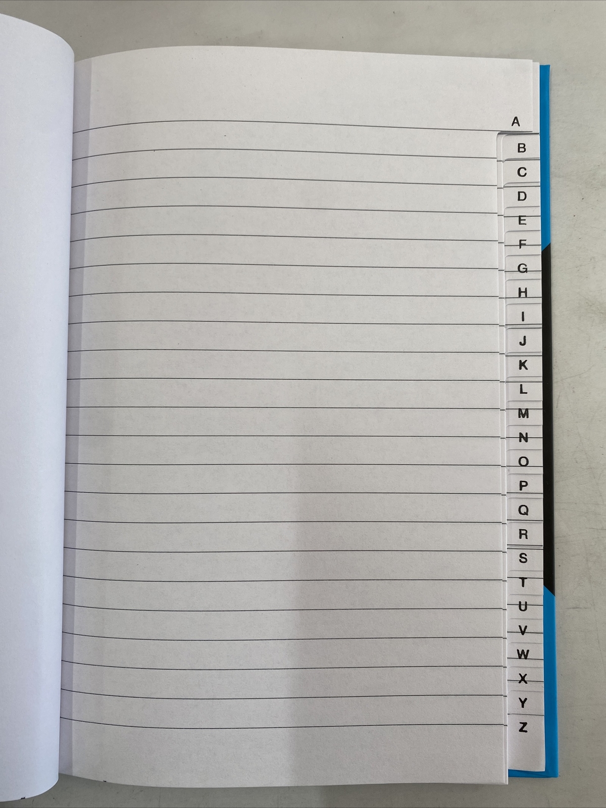 Cumberland A5 Index Book A-Z Ruled Black & Orange Hard Cover ...