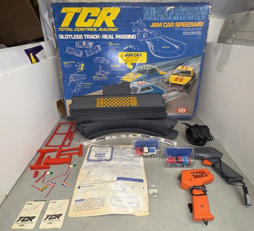 Ideal TCR Jam Car Speedway Set Slotless Track Ideal Vtg 1977 with 2 ...