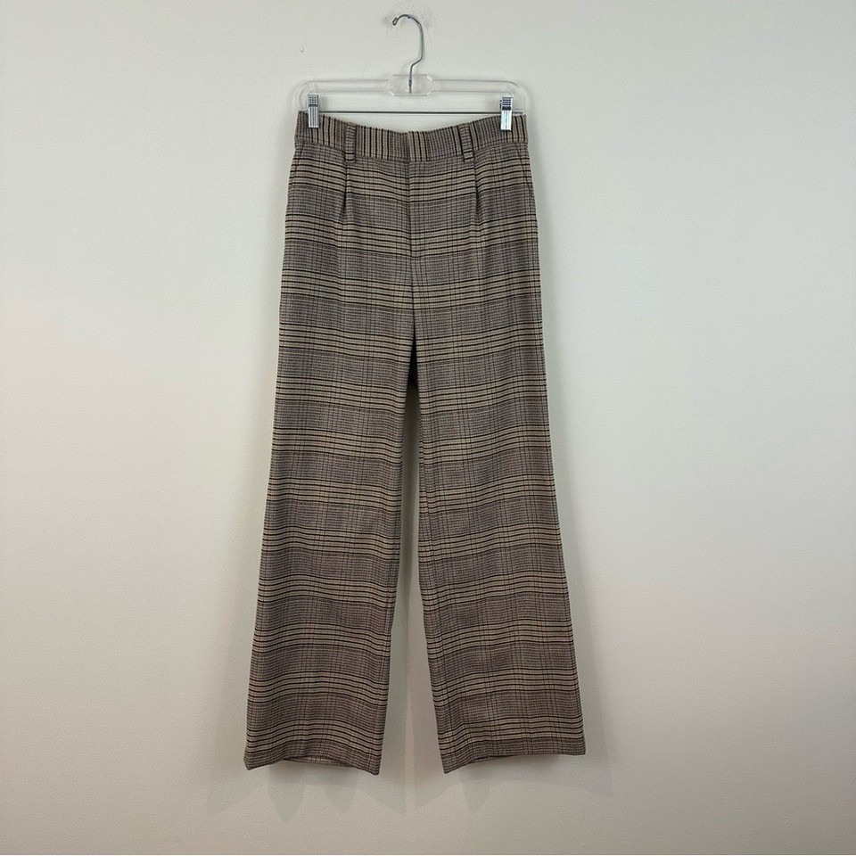 Lands End Brushed Flannel High Rise Pleated Wide Leg Pants Size 6 | eBay