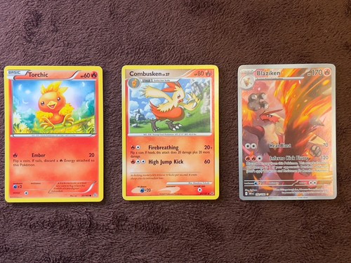 Torchic Evolution Line – Torchic, Combusken, Blaziken (Destined Rivals ...