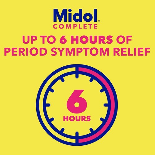 Bayer Midol Complete Pain Reliever Caplets Multi-Symptom Maximum ...