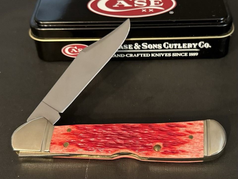 🔥 2006 Case XX 61549l Red Bone Large Copperlock Pocket Knife Artisans ...