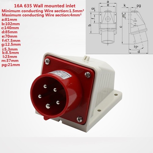 400V 16/32Amp 5Pin Industrial Plugs Or Socket IP44 Male/Female ...