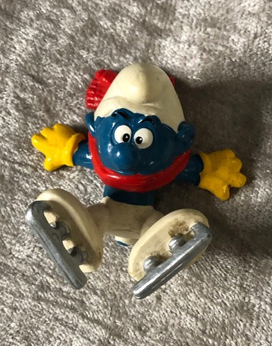 Smurfs 20121 Ice Skating Smurf Vintage Figure PVC Toy Figurine | eBay