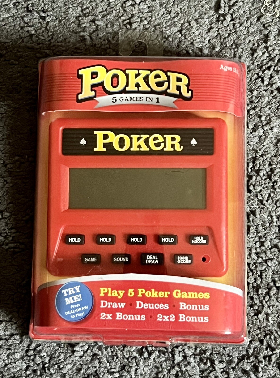 RecZone Electronic Handheld Game 5 in 1 Poker Red 2012 NEW & Sealed ...