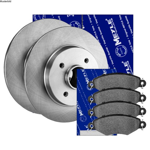 Meyle brake discs ø258 mm + brake pads set rear for Mercedes Benz C 220 ...