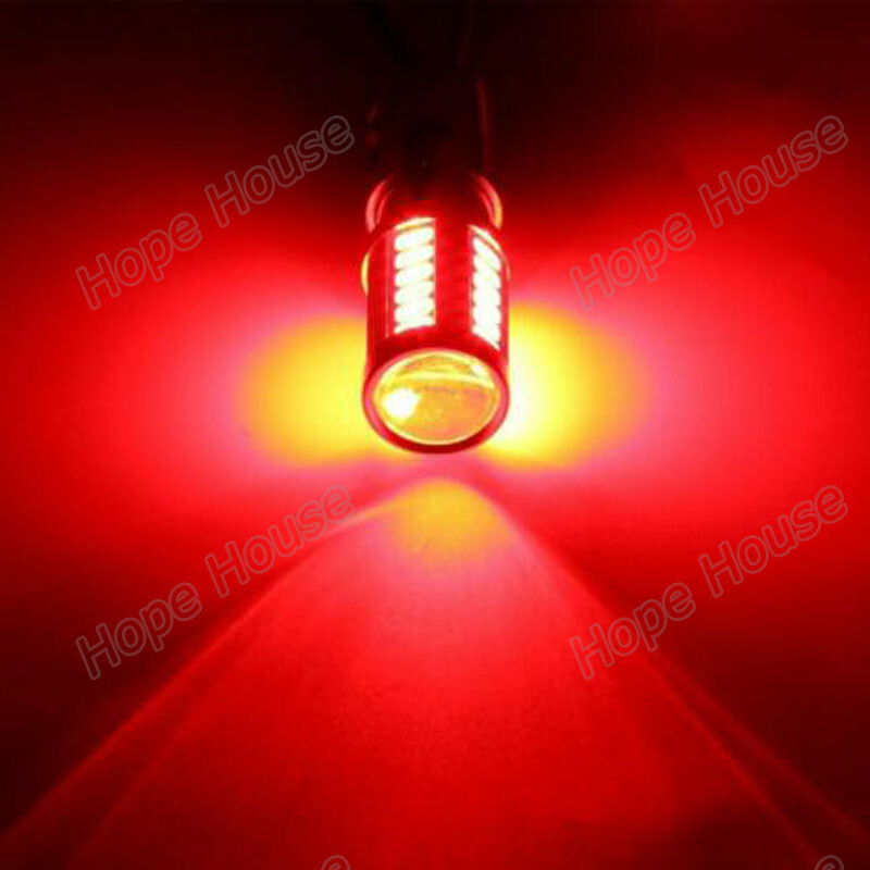 2 x T20 7440 7443 33 SMD LED BULB CAR BACK UP REVERSE LIGHT RED 12V W21 ...