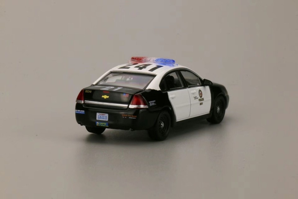 596 1:64 Chevrolet LAPD Los Angeles Police Car Model Diecast Metal Car ...