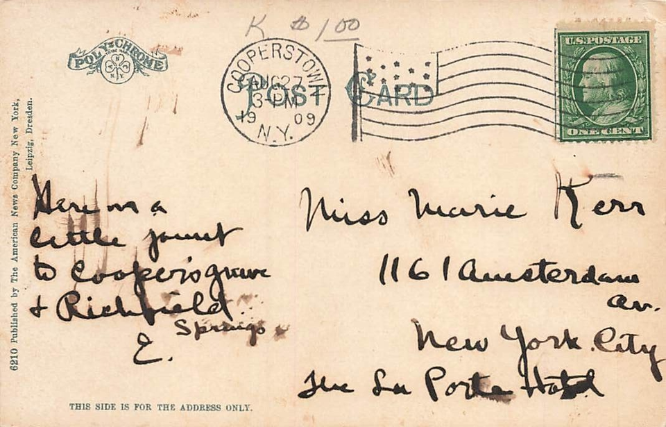 Postcard Leatherstocking Falls Cooperstown New York | eBay