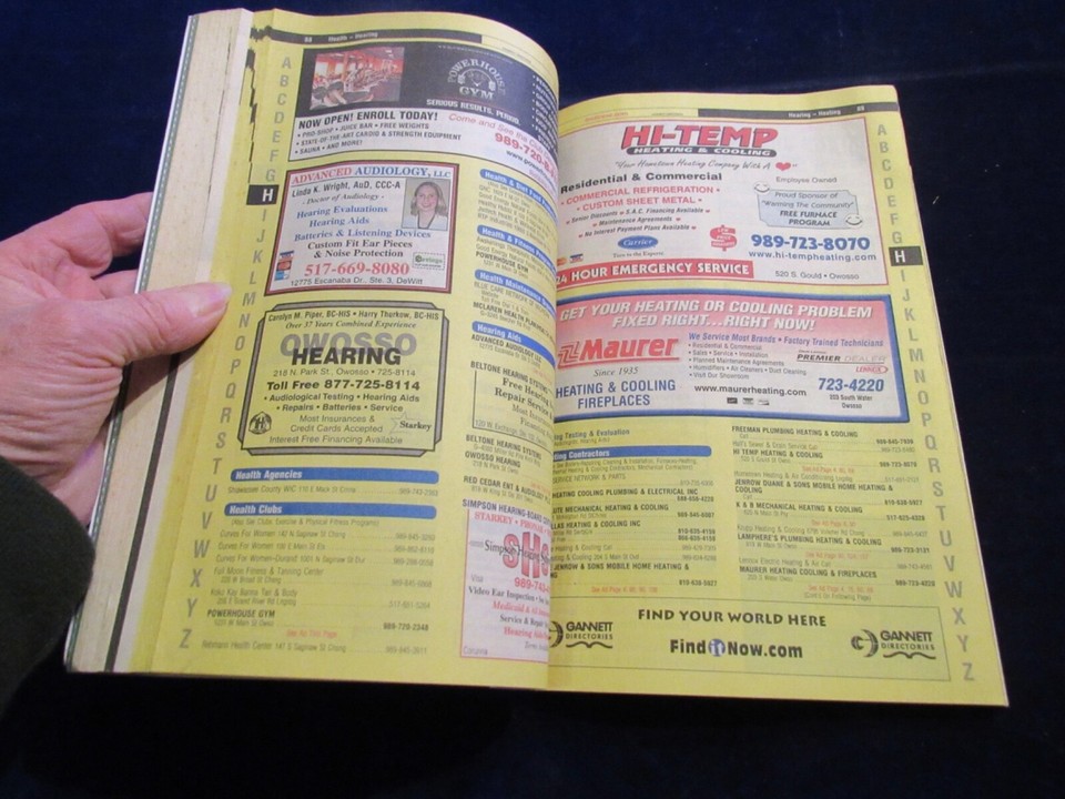 Vtg 2008 Shiawassee County MI Telephone Phone Book Yellow Pages Book ...