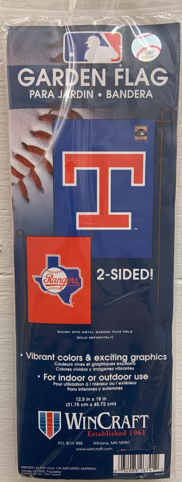TEXAS RANGERS COOPERSTOWN 12"X18" 2-SIDED GARDEN FLAG NEW WINCRAFT 🤠 | eBay