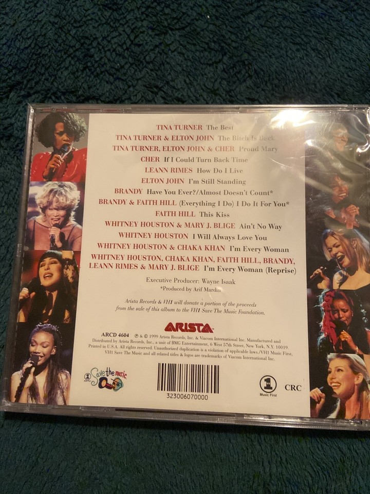 VH1 Divas Live 1999 Various Artists CD WHITNEY CHER TINA BRANDY Live/99 ...