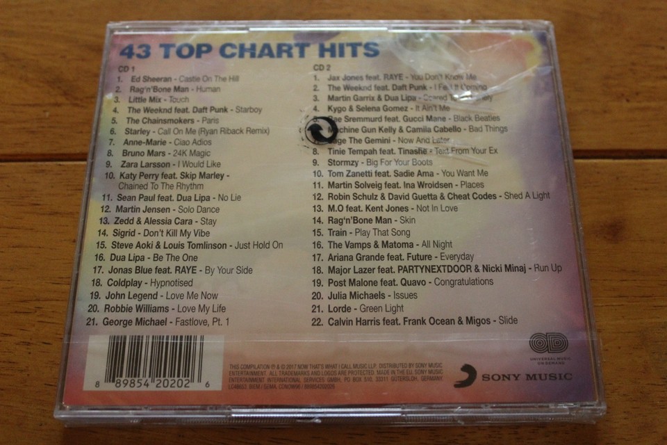 Now That's What I Call Music 96 2CD 43 Top Chart Hits 2017 Sony Music ...
