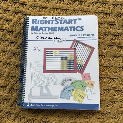 Right Start Rightstart Mathematics Level B Lessons First Edition Spiral ...