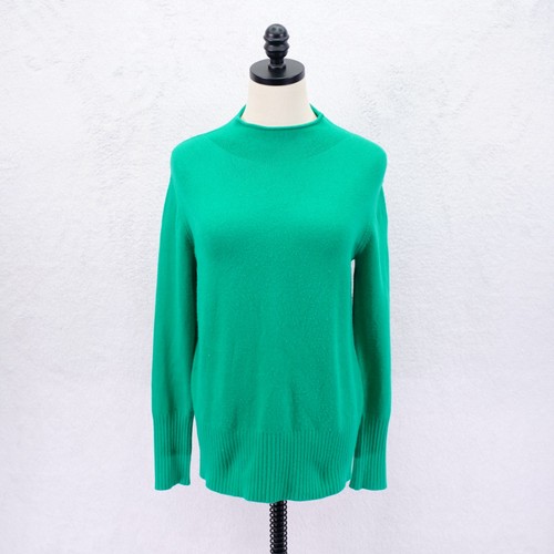 French Connection Large Green Acrylic Knit Long Sleeve Mock Neck ...