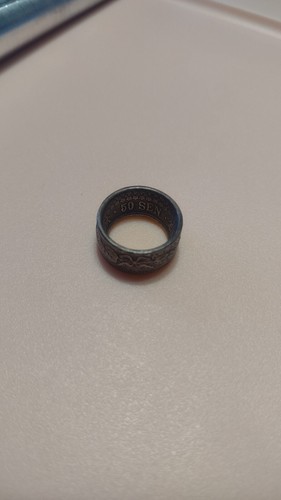 silver ring Japan 50 sen coin ring antique 100 year old coin handmade ...