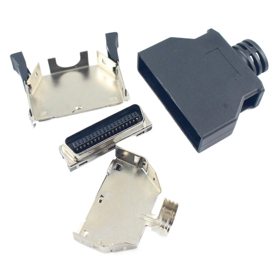 1Pcs SCSI 36 Pin MDR Male CN Solder Plug Connector Shell Kit Shield For ...