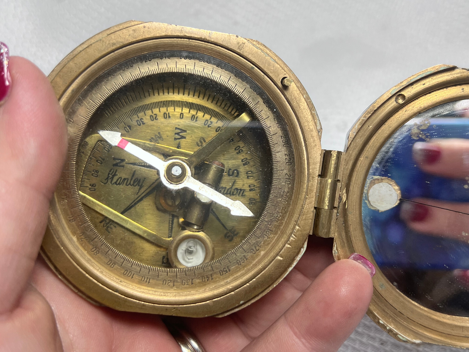 Stanley London Natural Sine Nautical Brass Surveying Sighting Survival Compass | eBay