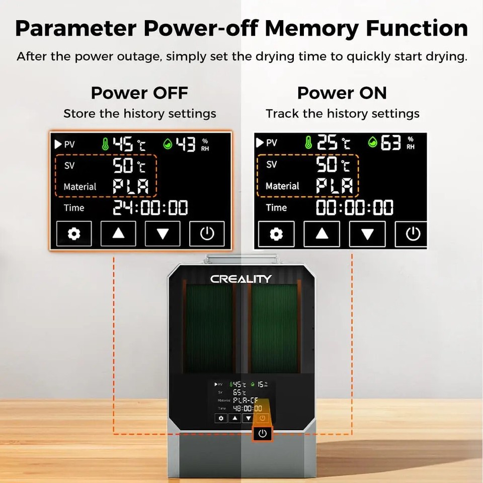 Creality Space Pi Filament Dryer Plus 2KG 2 Rolls Heating Storage 360 ...