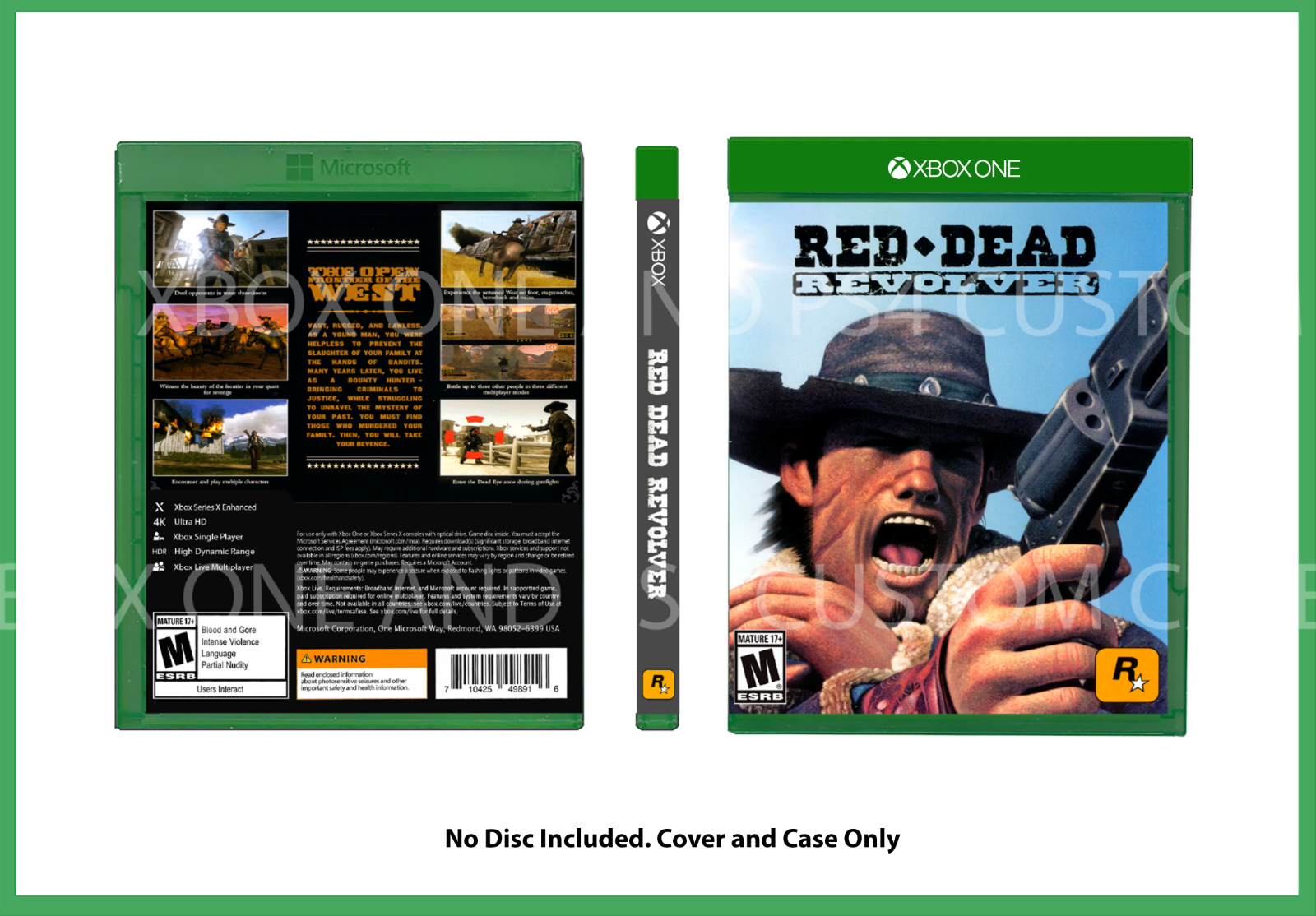 XBOX PS4 Red Dead Revolver CUSTOM REPLACEMENT CASE NO DISC SEE ...