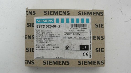 Siemens 5ST3 020-0HG fault signal contact 15 + 10E 1NO+1NC AC480V ...
