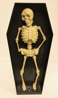 Animated Dancing DISCO SKELETON In Coffin Gloria Estefan CONGA Magic ...